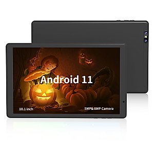 Tibuta Tablet 10.1" Android 11.0 Tablets, 2GB RAM 32GB ROM, Quad Core Processor, 5.0MP Front +8.0MP Rear Camera, 2022Bluetooth Tablets, Wi-Fi Tablet 6000mah Halloween,Christmas and New Year Gifts