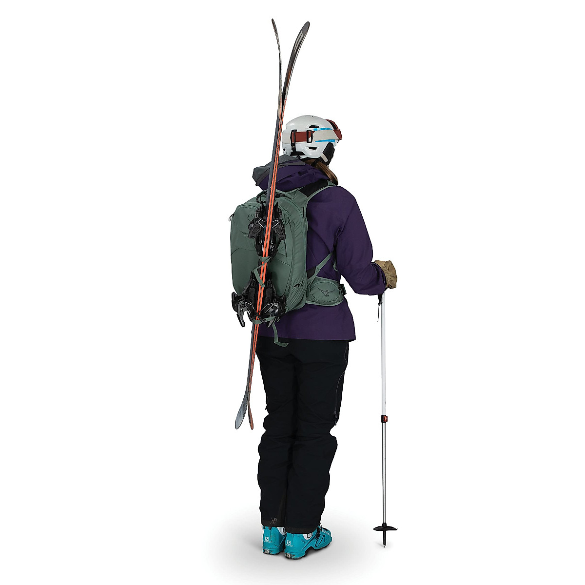 Osprey Kresta 20 Women's Backcountry Ski and Snowboard Backpack, Pine Leaf Green