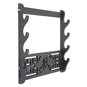 LUCKNIGHT Display Stand 4 Layer Sword Holder Wall- Mounted Sword Stand Hanger Samurai Sword and Tanto Standard Swords Display Rack Sword Stand