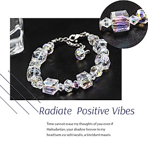 KesaPlan Elemental Crystal Bracelet for Women Girl, Adjustable Link Bracelet, Jewelry Gifts for Friends and Lovers, Christmas Birthday Gifts for Mom (Colorful)