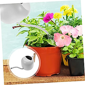 Watering Kettle Garden Watering Bucket Flower Watering can Watering can for Indoor Plants Flowers Succulent Watering Pot White Garden Supplies Water The Flowers Wooden Handle