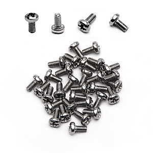 Yinpecly M2-0.4 x 4mm Machine Screws Metric Pan Head Phillips Drive Cross Head Screw 304 Stainless Steel Full Thread Fasteners Bolts Silver Gray 30Pcs Electrical Screws
