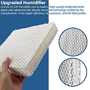 Sconva HC22P Humidifier Filter Pad Replacement Filter Wicks Compatible with Honeywell HE100, HE150, HE220, HE225 HE240, & Aprilaire 110 220 550 (Pack of 2)