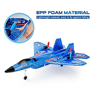 RC Plane, F22 RC Airplane Fighter Ready to Fly, 2.4Ghz 2 Channel Remote Control Plane, RC Airplanes Toy for Boys Girls Kids Beginners