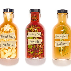 Kombucha Airtight Re-usable Secondary Fermentation Lids 8pk | Fits most store-bought Kombucha Bottles & Most Growlers | 38mm polyseal cap | Rust free