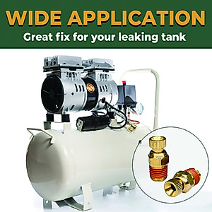 Air Compressor Tank Drain Cock, LIONMAX 1/4'' NPT Brass Tank Drain Valve Replacement Part, 2 PCS