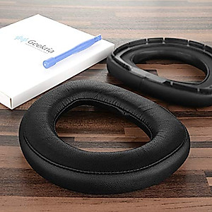 Geekria Elite Sheepskin Replacement Ear Pads for Sennheiser HD800 Headphones Headphones Earpads, Headset Ear Cushion Repair Parts (Black)