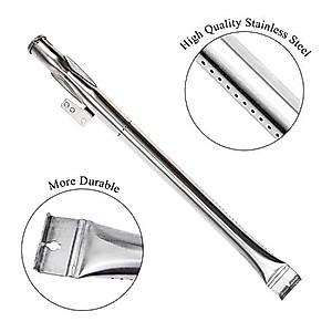 Hisencn Repair kit Stainless Steel Gas Grill Burner Pipe Tube, Heat Plate Shield Tent Deflector, Burner Cover Replacement for Dyna-Glo DGB390SNP-D, DGB390BNP-D Smart 3 Burner LP Gas Grill Models