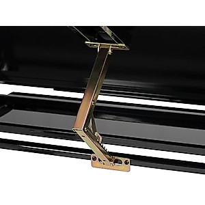 Futura Crafting, Drafting, Drawing Table with Adjustable Top, Black and Black Glass