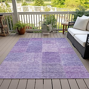 Addison Rugs Chantille ACN664 Lavender 3' x 5' Indoor Outdoor Area Rug, Easy Clean, Machine Washable, Non Shedding, Bedroom, Entry, Living Room, Dining Room, Kitchen, Patio Rug