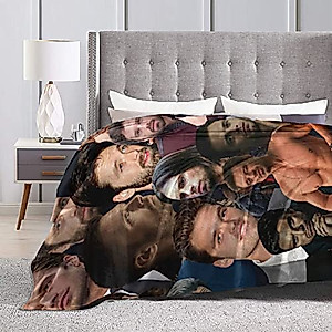 Sebastian Stan Ultra Soft Micro Fleece Blanket All Season Fuzzy Warm Throw Blanket for Sofa Chair Couch Bed