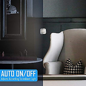 Aultra Night Light LED Night Lights Plug Into Wall - Super Smart Dusk to Dawn Sensor Activated, Automated On & Off, Used for Kitchen, Bathroom, Home Improvement, Bedroom (6-Pack)