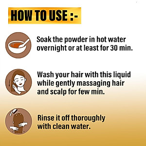 Havintha Natural Hair Shampoo with Amla, Reetha, Shikakai and Methi dana Powder for hair wash - 8 ounce | 0.5 pound | 227 grams (Pack of 1)