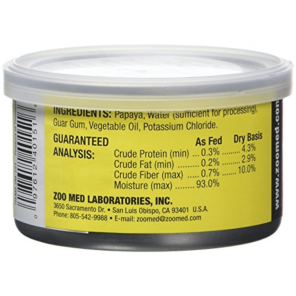 Zoo Med Tropical Fruit Mix-ins Papaya Reptile Food, 3.4-Ounce