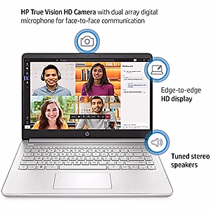 HP 2023 Business Laptop, 14" HD Display, Intel Quad-Core i5-1135G7, 32GB RAM, 1TB PCIe SSD, WiFi Bluetooth, Webcam, SD Media Card Reader, USB-C, 9 Hours Battery Life, Windows 11 Pro, Silver, MarsPC
