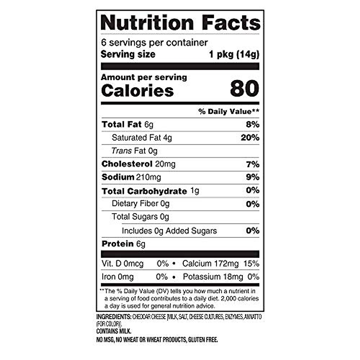 SlimFast Low Carb Snacks, Real Cheddar Cheese Crisps, Keto Friendly, with 6g of Protein, 6 Count Box (Packaging May Vary)