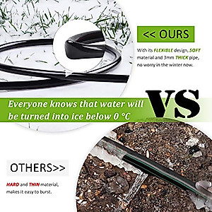 MIXC 1/4 inch Blank Distribution Tubing Drip Irrigation Hose, 50ft Roll