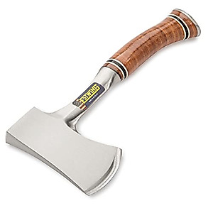 ESTWING Sportsman's Axe - 12" Camping Hatchet with Forged Steel Construction & Genuine Leather Grip - E14A