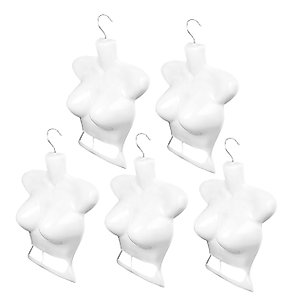 GARVALON 5pcs Mannequin Hanger Body Torso Dress Form Female Upper Display Woman Formal Tops Bathing Suits for Women Clothes Showing Rack Rack, 40x35cm (07O0801W2A)