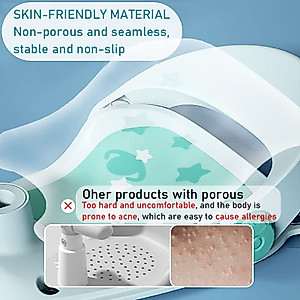 Morefeel Baby Bath Seat,Baby Bathtub Seat for Baby Sit up Shower Chair,Infant Bathtub Seat for Babies 6 Months & Up,Non-Slip Soft Mat,Adjustable Backrest Support,Secure Suction Cups,Green