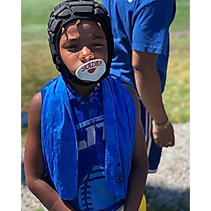 COOLOMG Soft Football Helmet 7v7 Soft Shell Rugby Flag Football Helmet Padded Headgear Soccer Goalie Goalkeeper Head Protector Adjustable for Youth Kids