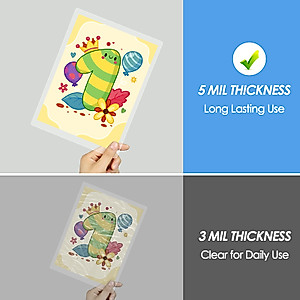 KTRIO Thermal Laminating Sheets, Hold 4 x 6 inch Photo Laminating Pouches, 5 Mil Clear Lamination Paper Protection 4.3 x 6.25 inch, Round Corner, 100 Pack