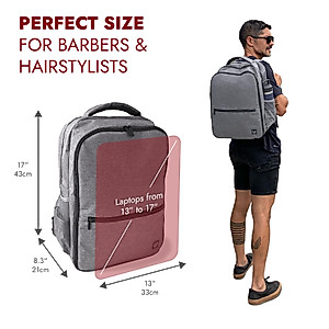 LOVE & FORCE Barber Travel Bag - Clipper Bag for Barbers with High Capacity - Barber Organizer Bag- Hairstylist Traveling Bag for Professional on House Calls