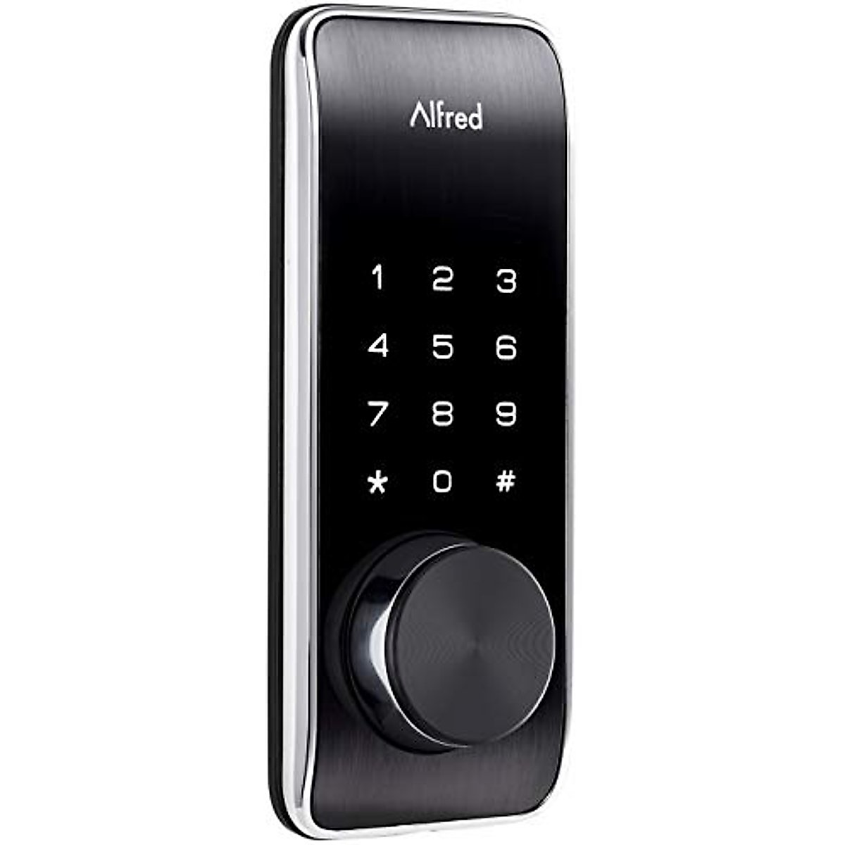 Alfred DB2-B Smart Door Lock Deadbolt Touchscreen Keypad, Pin Code + Key Entry + Bluetooth, Up to 20 Pin Codes (Chrome)