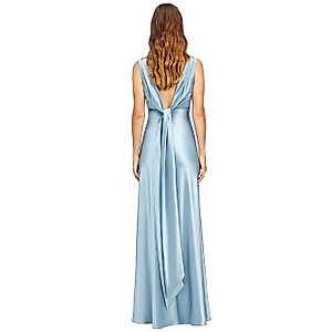 Jill Jill Stuart Bow-Back Satin Gown Glacier Size 6