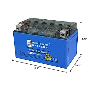 Mighty Max Battery YTZ10SGEL -12 Volt 8.6 AH, GEL Type, 190 CCA, Rechargeable Maintenance Free SLA AGM Motorcycle Battery (1 Pack)