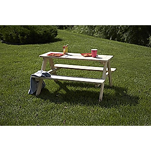 Merry Garden Kids Wooden Picnic Bench Outdoor Patio Dining Table, Natural