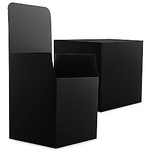 15 Pcs Black Gift Box, 6 x 6 x 6" Gift Boxes with Lids Recycled Kraft Paper Cardboard Boxes Gift Favor Boxes Bridesmaid Proposal Boxes for Party, Wedding, Birthday, Christmas, Crafting, Cupcake