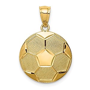 14K Soccer Ball Pendant QC4631