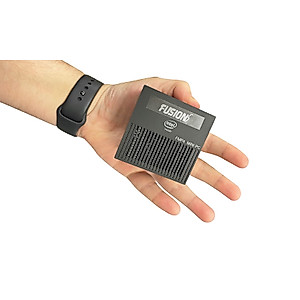 Fusion5 FMP4 Mini PC Windows 11 Pro - Intel Quad Core Mini Computer, 128GB Storage and 8GB RAM - Mini Desktop Computer with Dual Band WiFi, HDMI, USB 3.0, Micro SD Card Slot - Small & Portable
