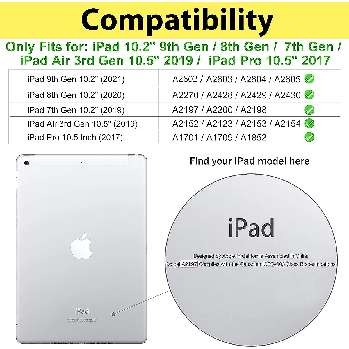 Case for iPad 9th/8th/7th Gen 2021/2020/2019 iPad 10.2 Inch Also Fit iPad Air 3th Gen 2019/iPad Pro 10.5 inch 2017，Standing Cover with Auto Sleep/Wake，African American Girl Crown