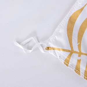 Megsv Leaves Duvet Cover Set Golden Tropical Leaf Comforter Cover with Pillow Sham Soft Bedding Set No Comforter (King)