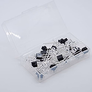 Gikfun 5mm 940nm LEDs Infrared Emitter IR Emission and IR Receiver Diode for Arduino (Pack of 40pcs) EK1964