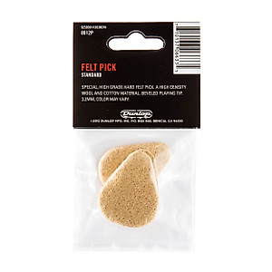 Dunlop 8012P Felt Picks Standard, Natural, 3.2mm, 3/Player's Pack
