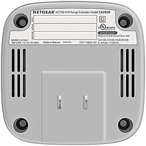 NETGEAR WiFi Range Extender EX2800 - Coverage up to 600 sq.ft. and 15 devices with AC750 Dual Band Wireless Signal Booster & Repeater (up to 750Mbps speed), and Compact Wall Plug Design