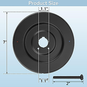 Chateau Collection Escutcheon Replacement for Moen 16090, for One-Handle Tub and Shower Faucets, Matte Black