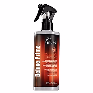 Truss Deluxe Prime Summer Hair Treatment - Protection Against Summer Hair Damage Caused By The Sun, Ocean and Pool - Repairs, Protects, & Seals Hair Stands While Adding Intense Shine (8.79oz)