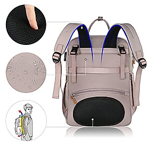 Mancro Diaper Bag Backpack, Baby Bags for Mom and Dad Maternity Diaper Bag for Girls, Large Capacity Waterproof Bag with USB Charging Port, Insulated Pockets, Stroller Straps, Grey