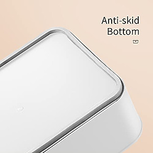 Plastic Storage Basket, Open Storage Bin with Handles - Organizer for Kitchen, Bedroom, Under Sink Bathroom Organizer, Toy Baskets, Food Storage Containers for Organizing - 3 Pcs (White)