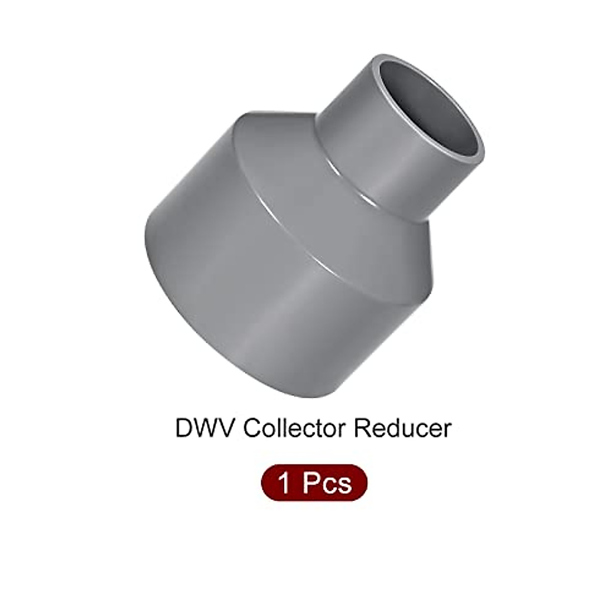 METALLIXITY Duct Reducer, (2-1/2 to 1 -1/4 Inch), PVC Pipe Increaser DWV Reducing Coupling - for Water Supplies Build, DIY, Garden Shelf Greenhouse, Gray