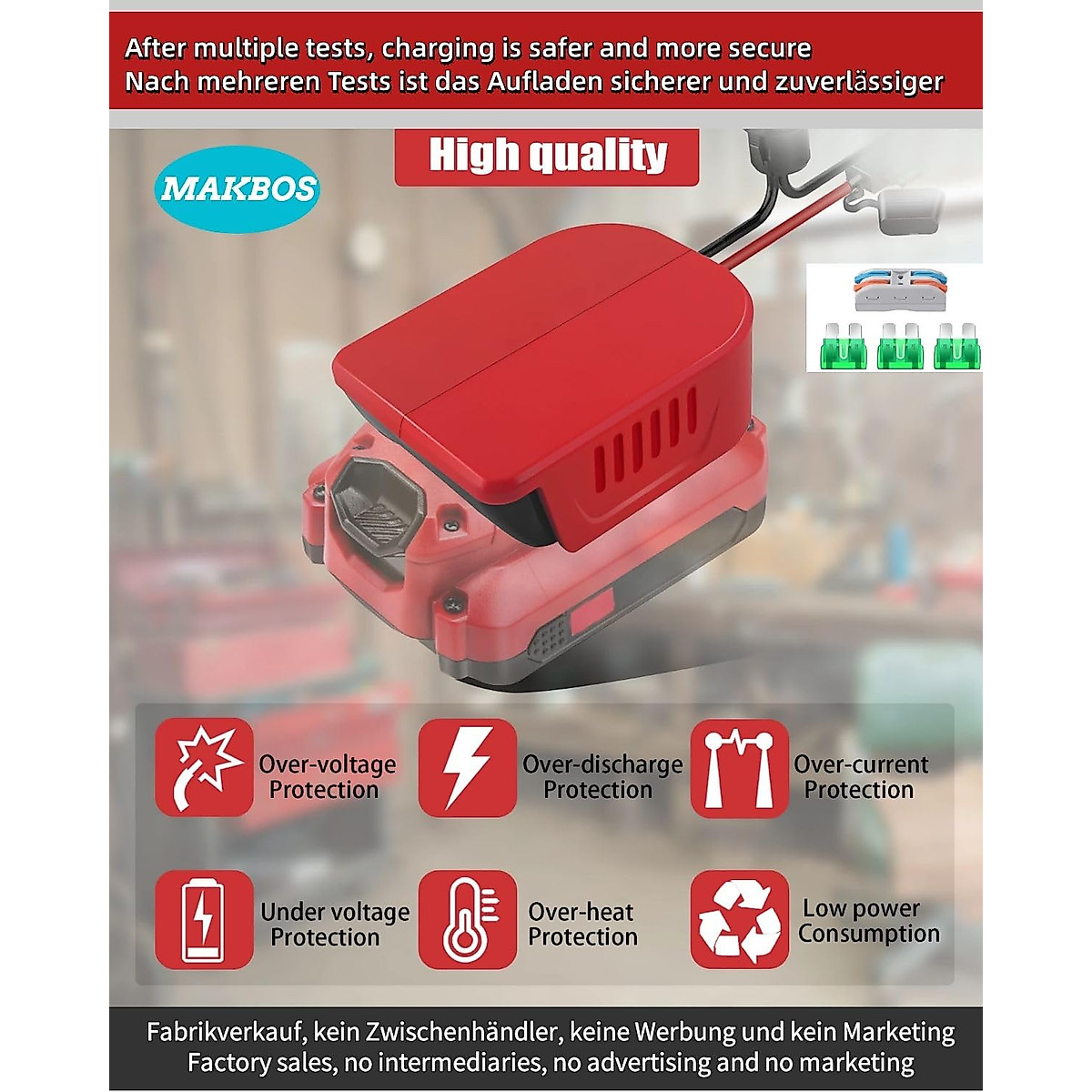 for Bauer 20V Battery Adapter,for Power Wheels Adaptor,DIY Converter for Bauer 20V Battery Power Station,Battery Conversion Kit with Switch,for DIY Rc Car Toys Batteries,for Robotics and Rc Truck