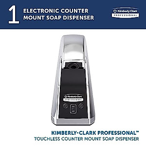 Kimberly-Clark Professional™ Touchless Counter Mount Skin Care Dispenser (47604), Chrome, 1.5 L Capacity, 2.12" x 4.25" x 5.56" (Qty 1)