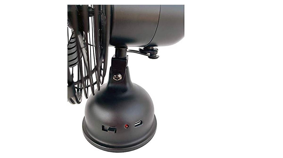 HUNTER Personal Retro USB Fan - 5” Matte Black Portable Cooling