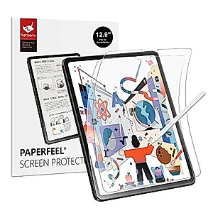bersem 2-Pack Paperfeel Screen Protector Compatible with iPad Pro 12.9 Inch (2022 & 2021 & 2020 & 2018), iPad Pro 12.9 6th / 5th / 4th / 3rd Generation Matte PET Film for Drawing, Anti-Glare