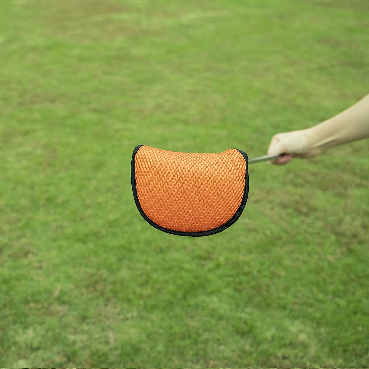 Golf Putter Cover,Mallet Putter Headcover Mesh Golf Putter Head Cover Golf Head Covers with Magic Tape for Heel Shaft RH LH fits Odyssey Works Stroke Lab,Scotty Cameron