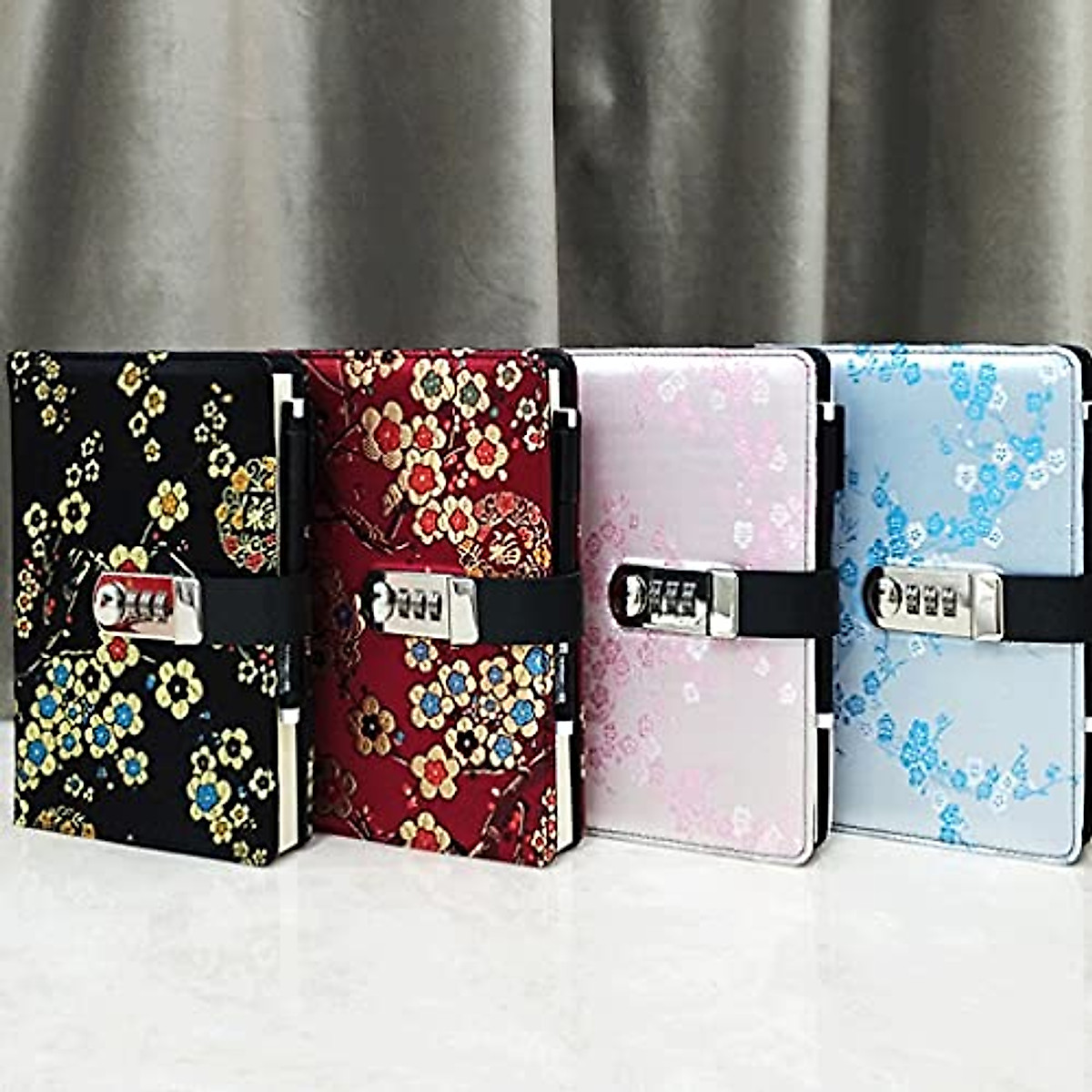 HMEI Password Lock Journal Diary Digital Locking Notepad Book Combination A5 Notepad Writing Book 130 Sheets 260 Pages For Women fashion notebook (Color : Blue)